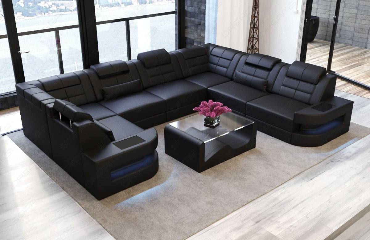 Modular sofa - Como U - Sofa dreams - contemporary / leather / multi-color