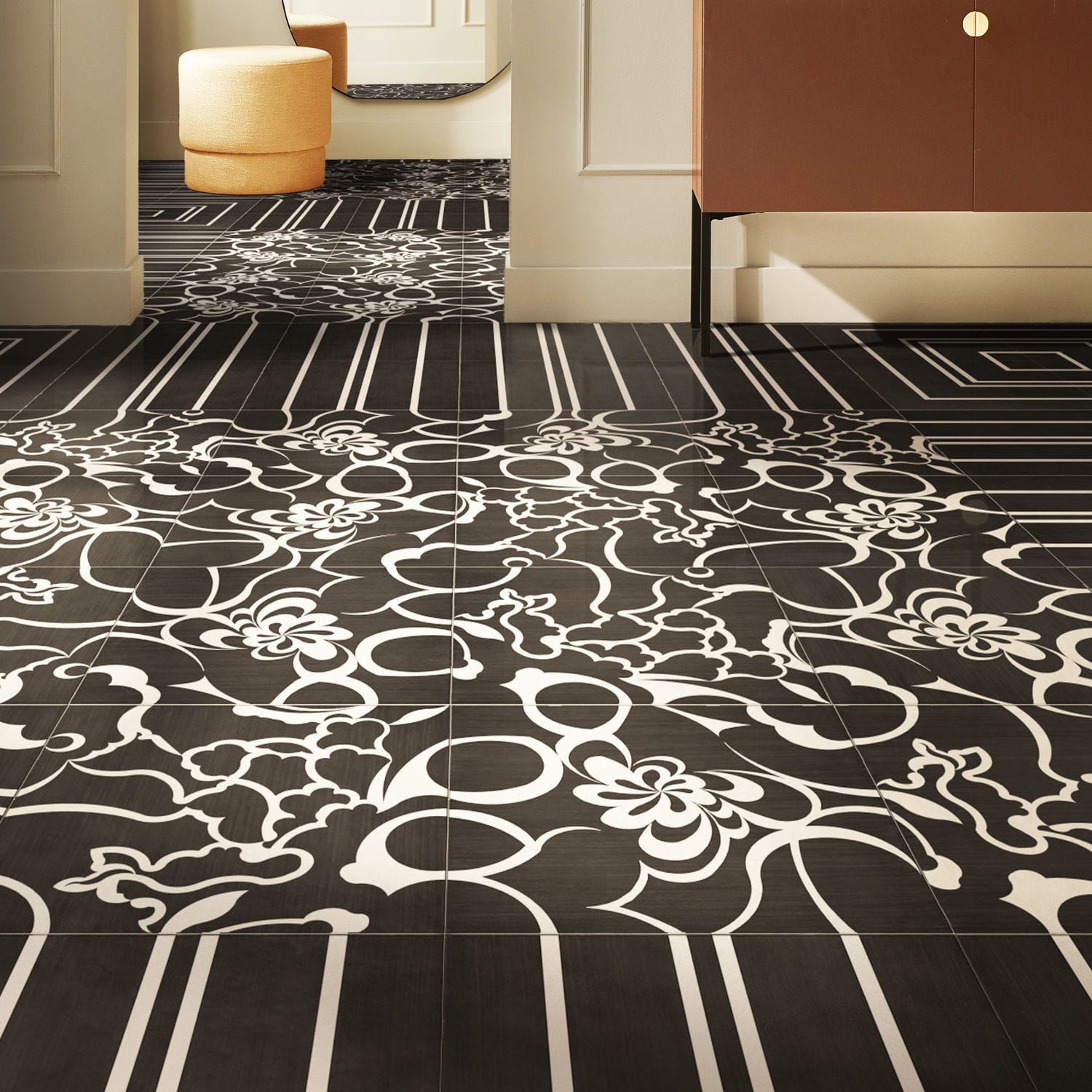 Ceramic tile - Type 3 - mavi ceramica - semi-gloss / painted / indoor