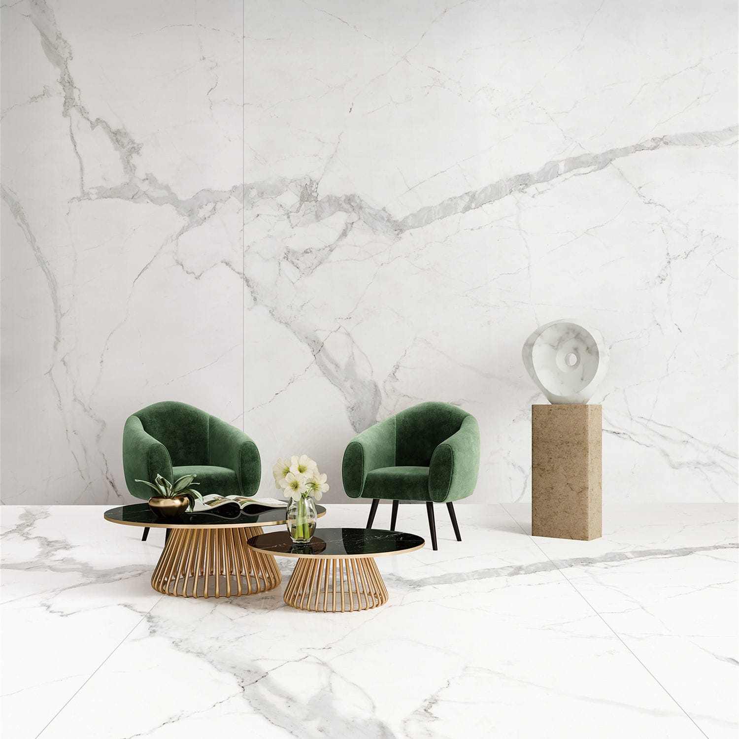 Sintered stone stone slab - STATUARIO ELEGANT - Guangdong Overland ...