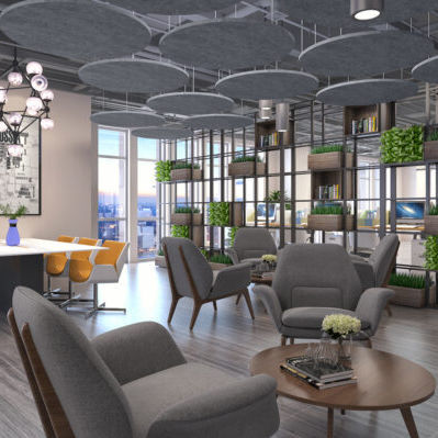 Polyester suspended ceiling - CIRCLE RAFT - The Acoustics Company SAS ...