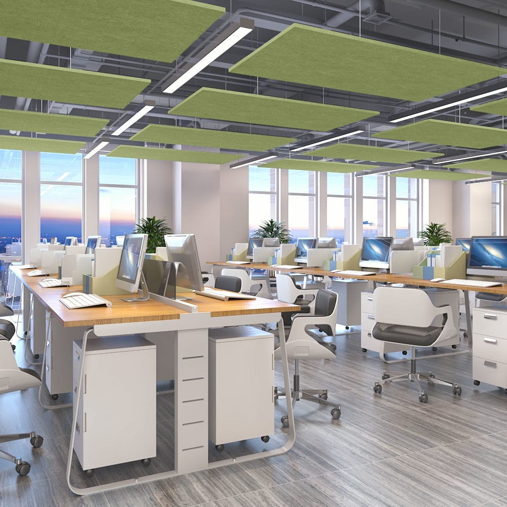 Polyester suspended ceiling - RECTANGLE RAFT - The Acoustics Company ...