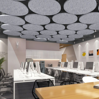 Glass wool suspended ceiling - AMBIANCE CIRCLE - The Acoustics Company ...