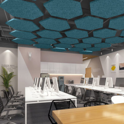 Floating Acoustical Ceiling Acoustic Floating Panel Square | Office