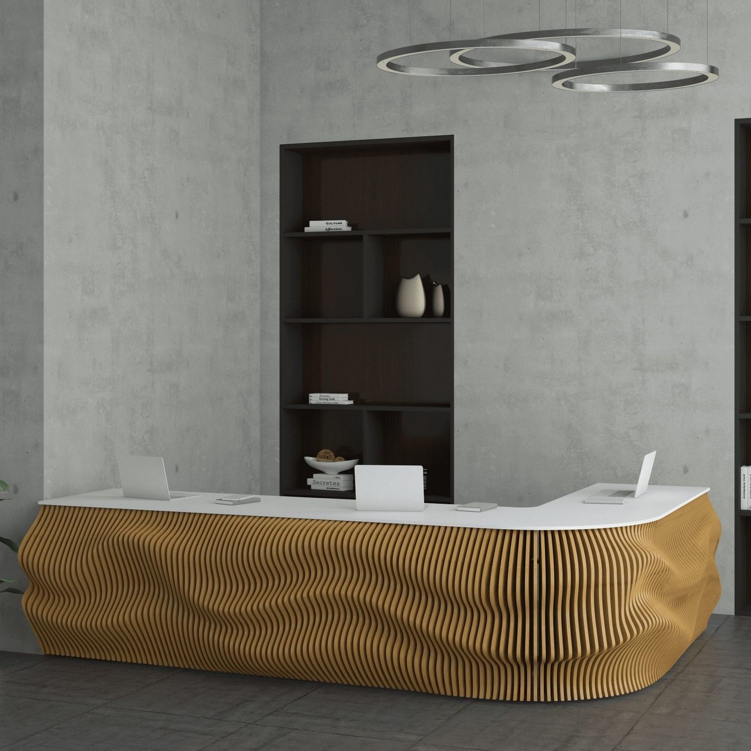 Corner reception desk - Alexandrie - MyWoodream - L-shaped / wooden