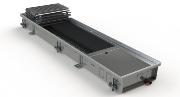 Hot water convector - LINE FAN POOL - Heatmann - 751 w...1000 w / 2501 ...