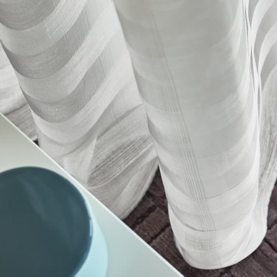 Striped sheer curtain fabric - BLADE - Gardisette - polyester ...