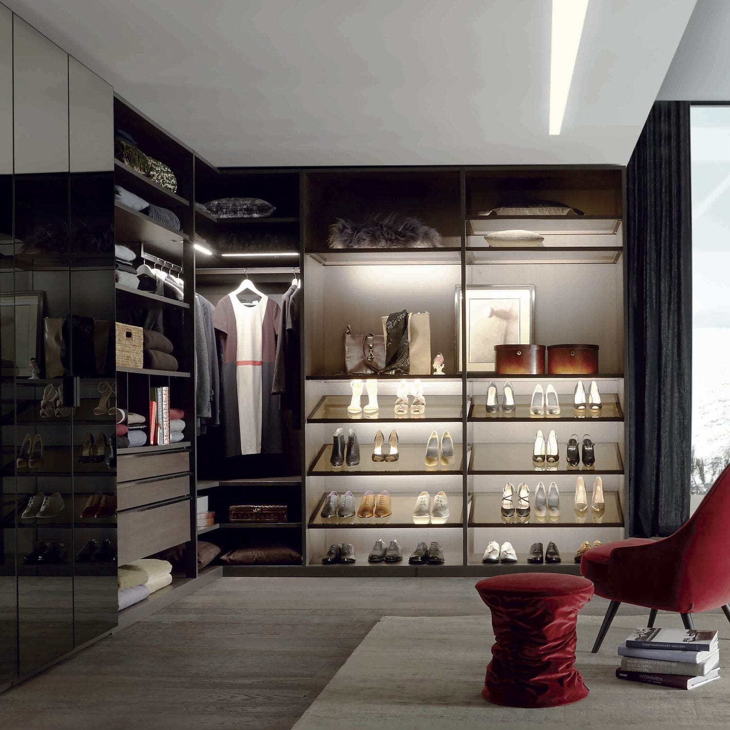 Modular walk-in wardrobe - WALK_in - AN Collection GmbH - corner / wall ...