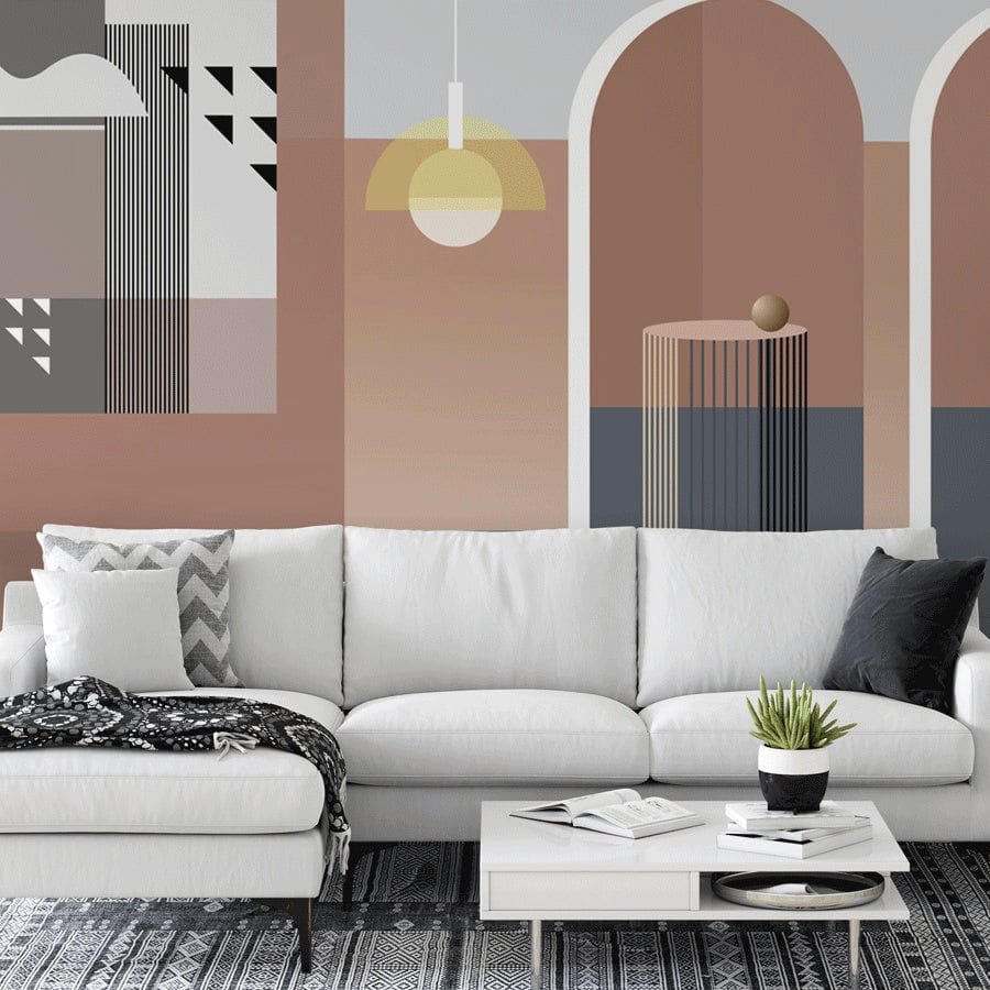 Contemporary wallpaper - design graphique architecture - MuralConcept ...