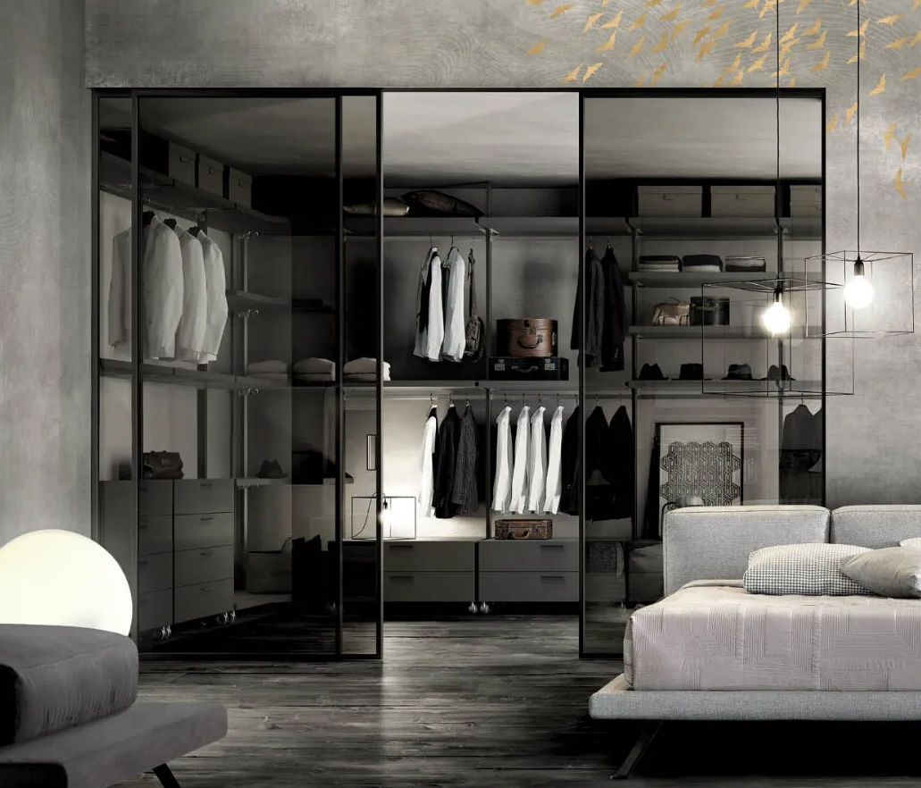 Modular walk-in wardrobe - SIMPLY - doal - wall-mounted / corner ...
