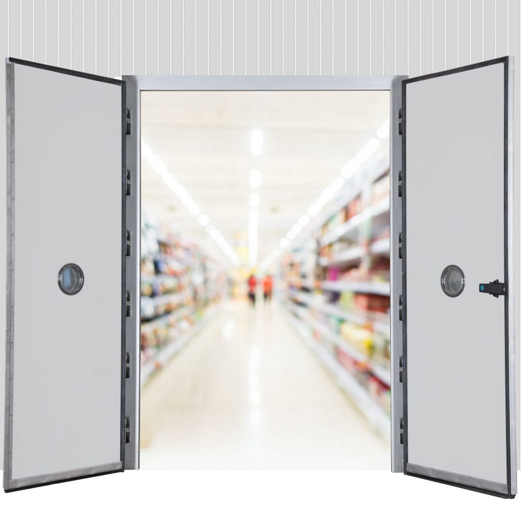 Swing industrial door - ATSDOOR - aluminum / anodized aluminum ...