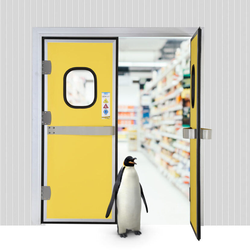 Two-way industrial door - ATSDOOR - aluminum / anodized aluminum ...