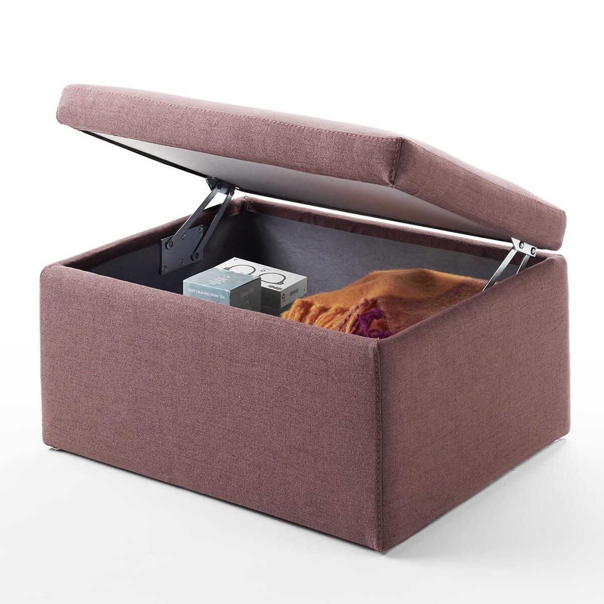 Pouf with storage compartment - Vitarelax - contemporary / fabric / leather