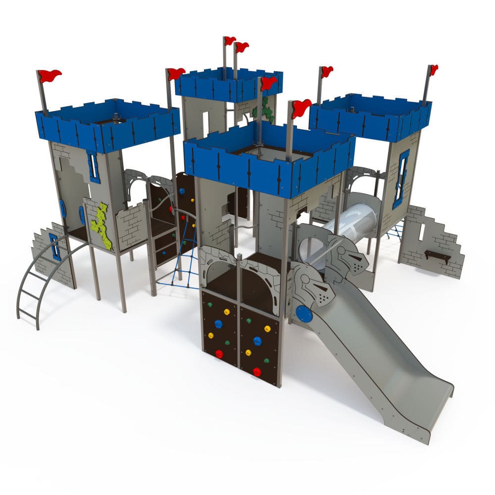 Playground structure - CC 12-4002-14 - QUALI-Cité - metal / HPL / modular