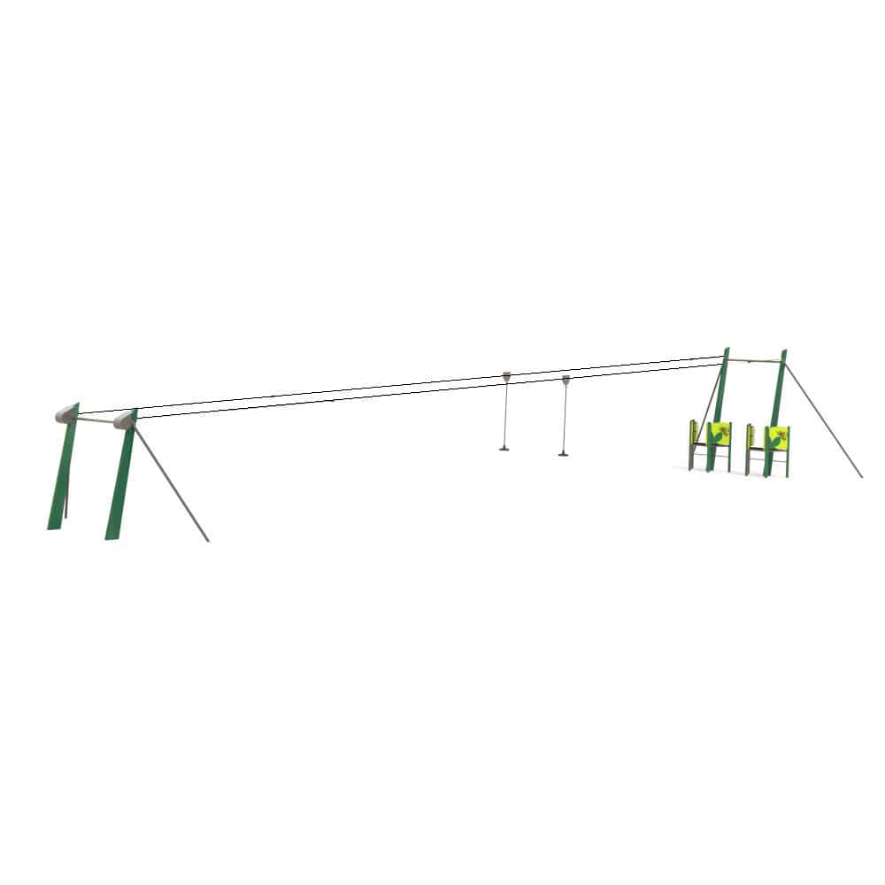 Cable slide for playground - TE 25-2100-P15 - QUALI-Cité
