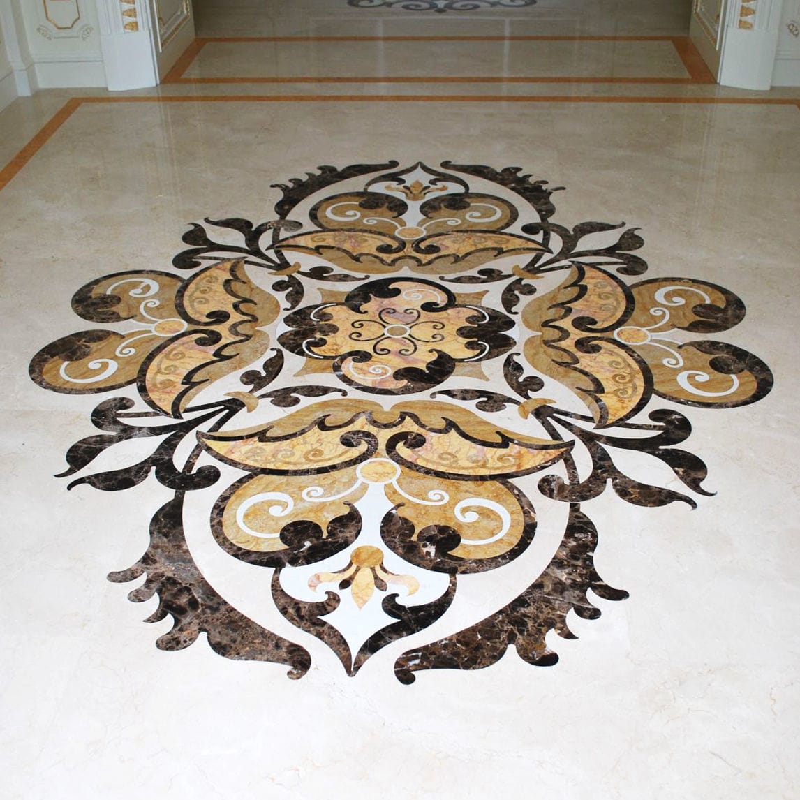 Marble natural stone slab - Crema Valencia - Pistore Marmi - for floor ...