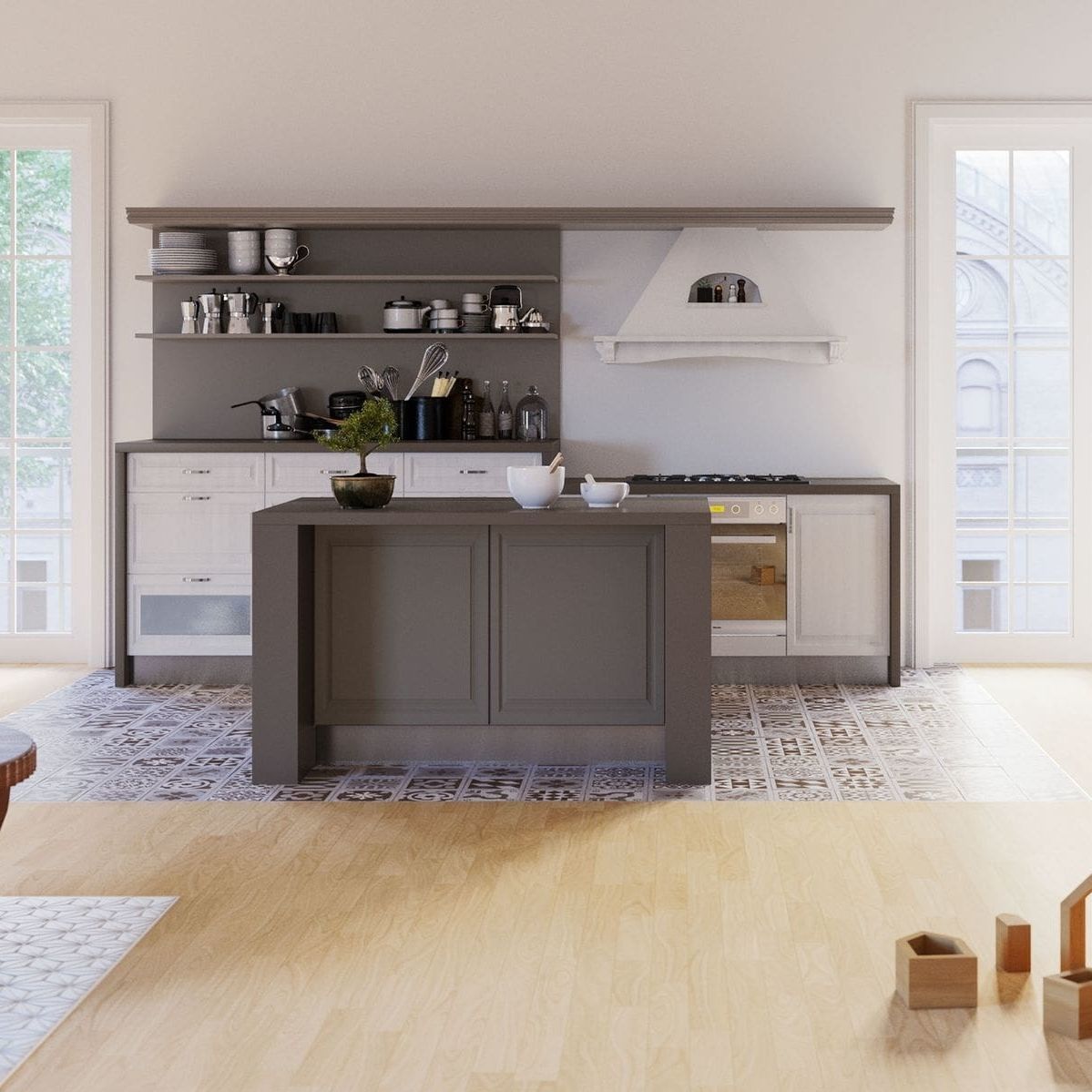Traditional kitchen - DOLCE VITA - CIESSE CUCINE SRL - plywood / stone ...