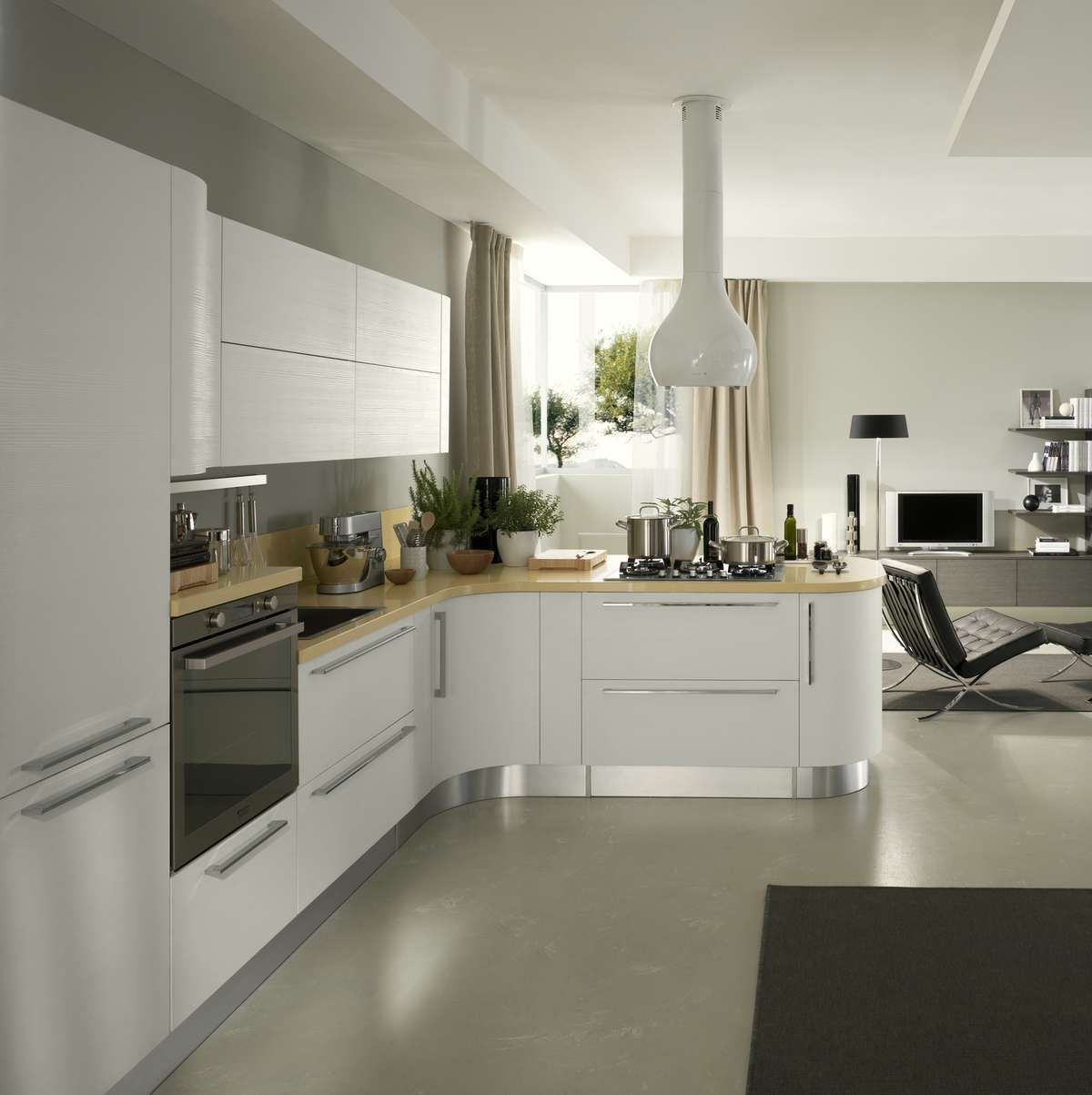 Contemporary kitchen - VENUS MATRIX - CIESSE CUCINE SRL - plywood / L ...