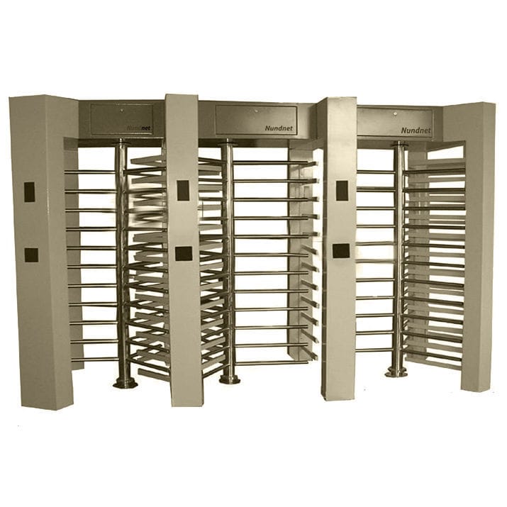 Full-height turnstile - THREE LANE - Nundlab, Inc. - stainless steel ...