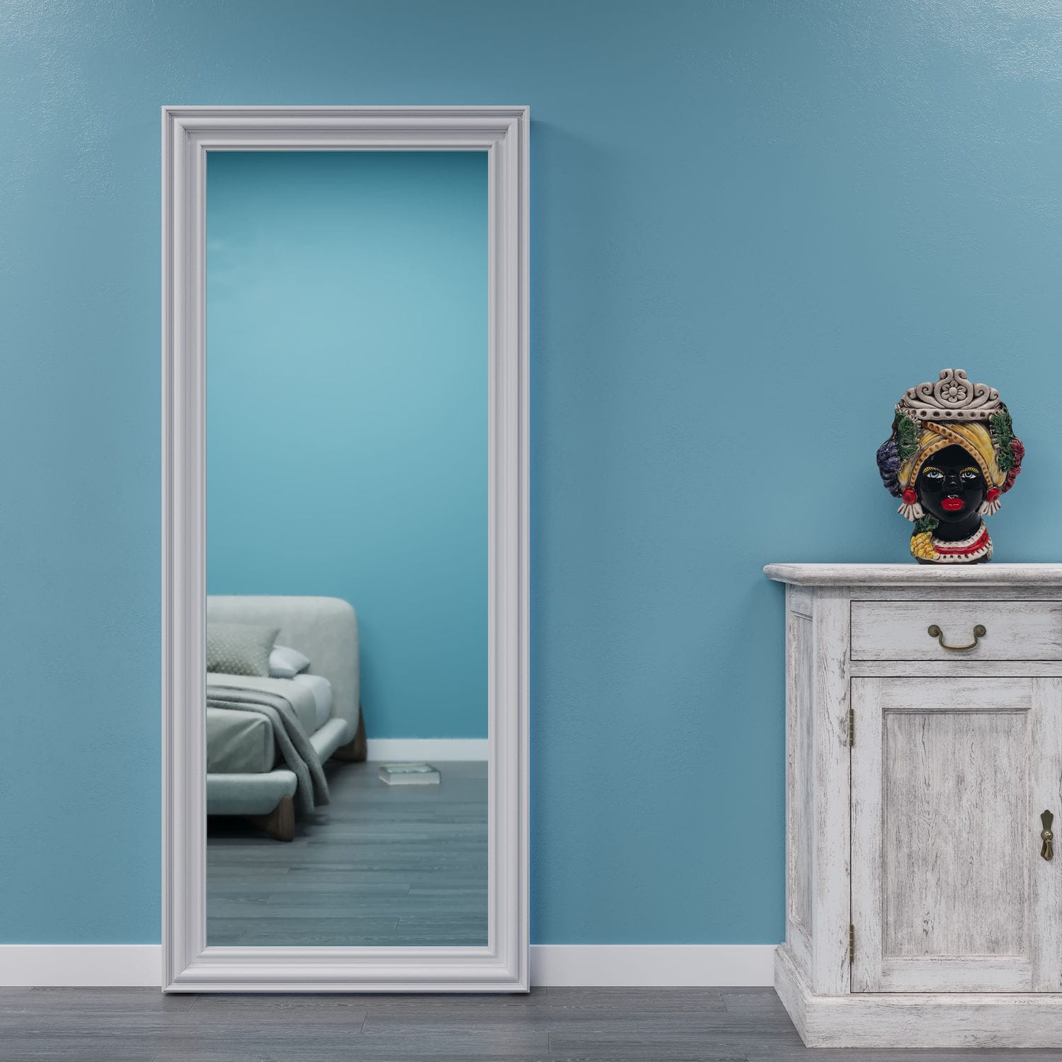 Door with mirror - MAGICAL - PORTE ITALIANE - interior / wooden / sliding