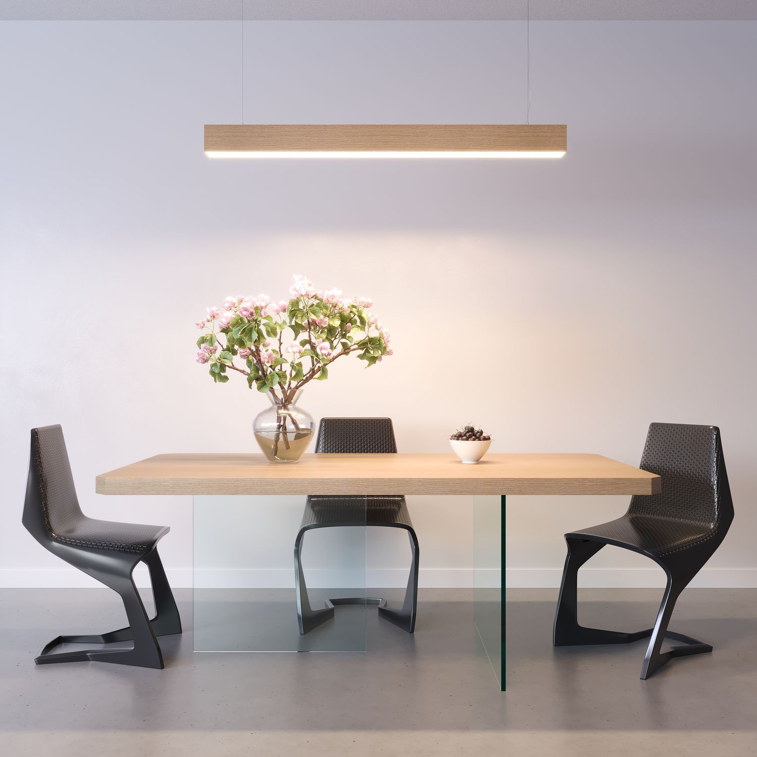 Contemporary table - AIR - PORTE ITALIANE - oak / laminate / tempered ...