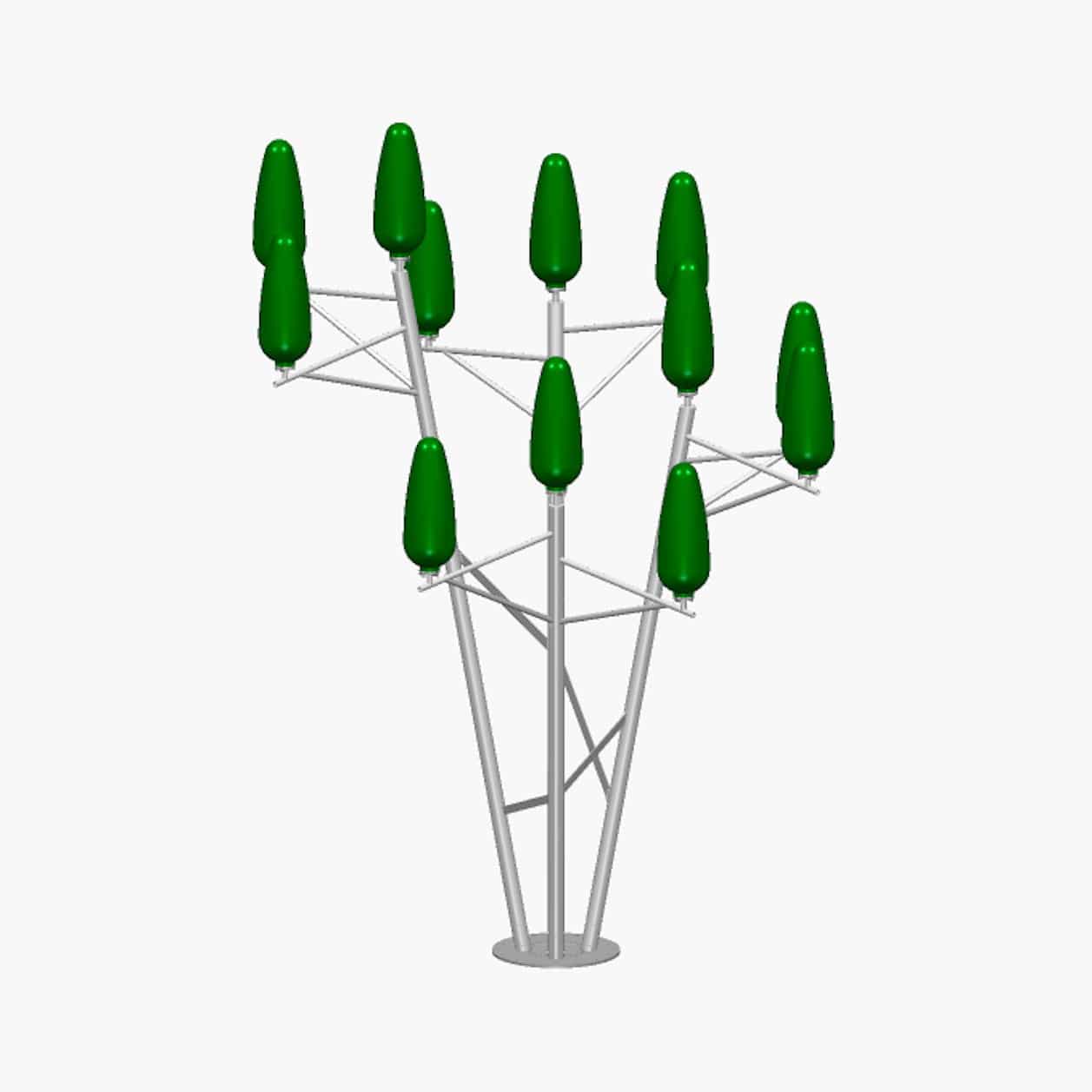 Vertical-axis small wind turbine - HYBRID WINDBUSH - New World Wind ...