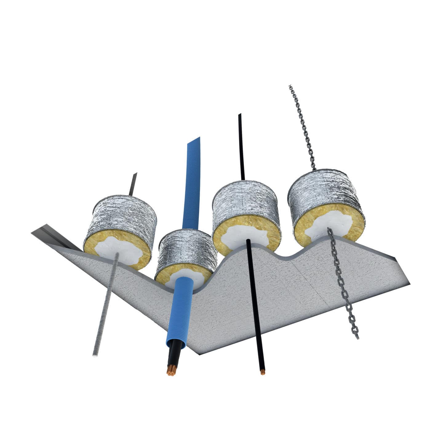 Thermal insulation - AF Cover String - AF Systems - stone wool / tube ...