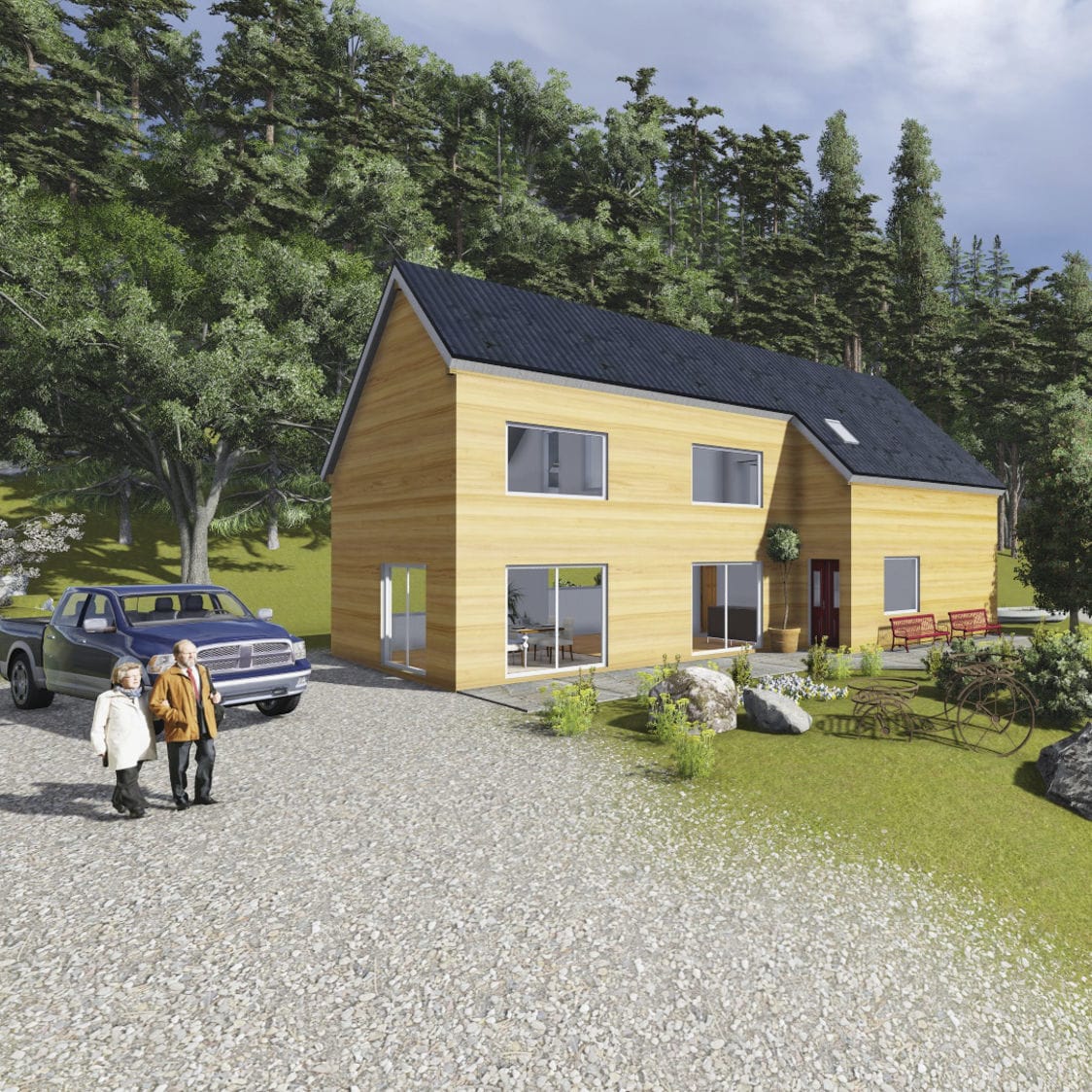 Prefab house - FRANCE 186 - Frame House group Sia - eco-friendly ...