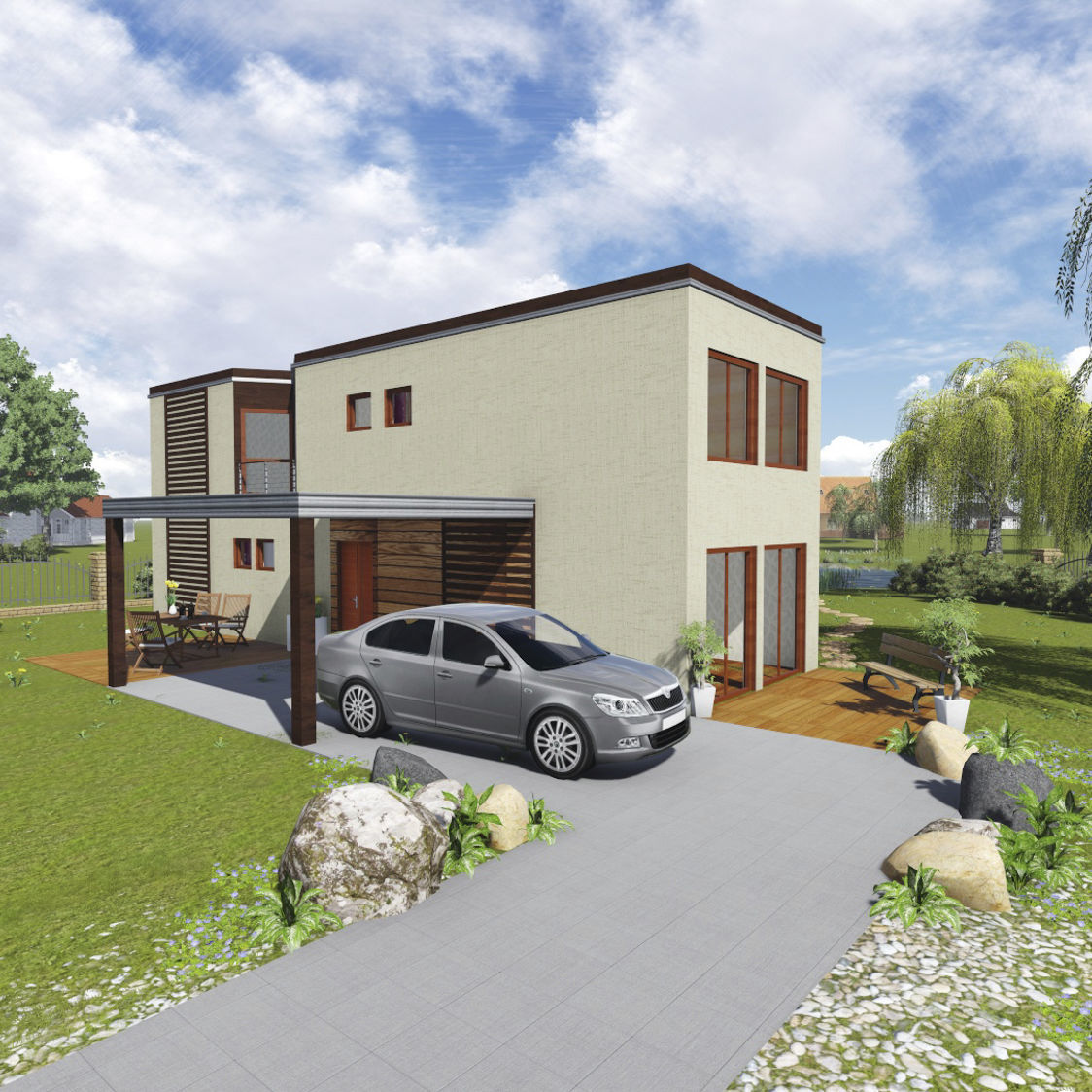 Prefab house - FRANCE 139 - Frame House group Sia - eco-friendly ...