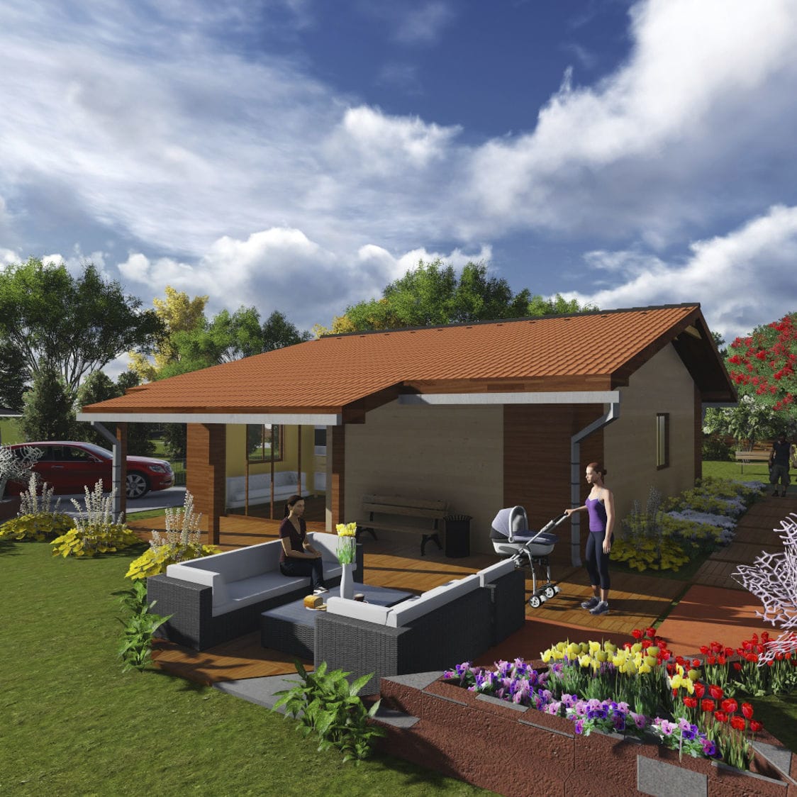 Prefab house - ITALIA A.M - Frame House group Sia - energy-efficient ...