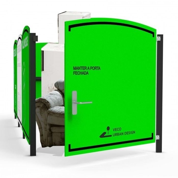 High-density polyethylene (HDPE) trash bin enclosure - RC ECO MO - Veco ...