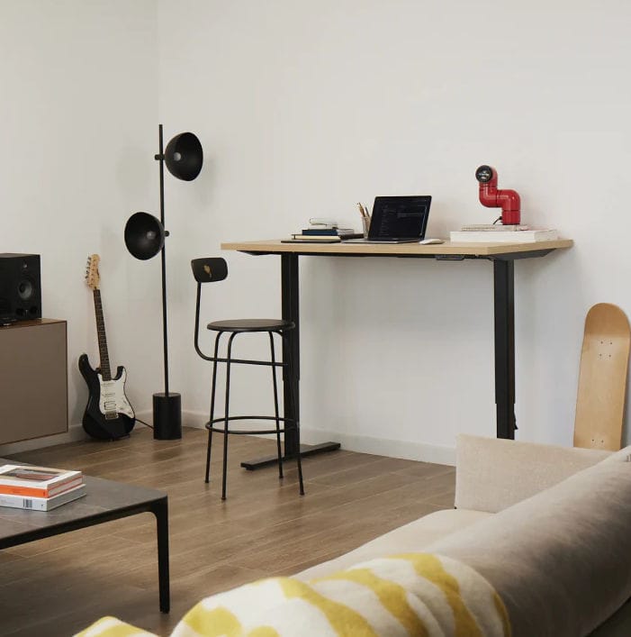 Stand-up desk - ELEVA PRO - Eleva - with post / contemporary / oak