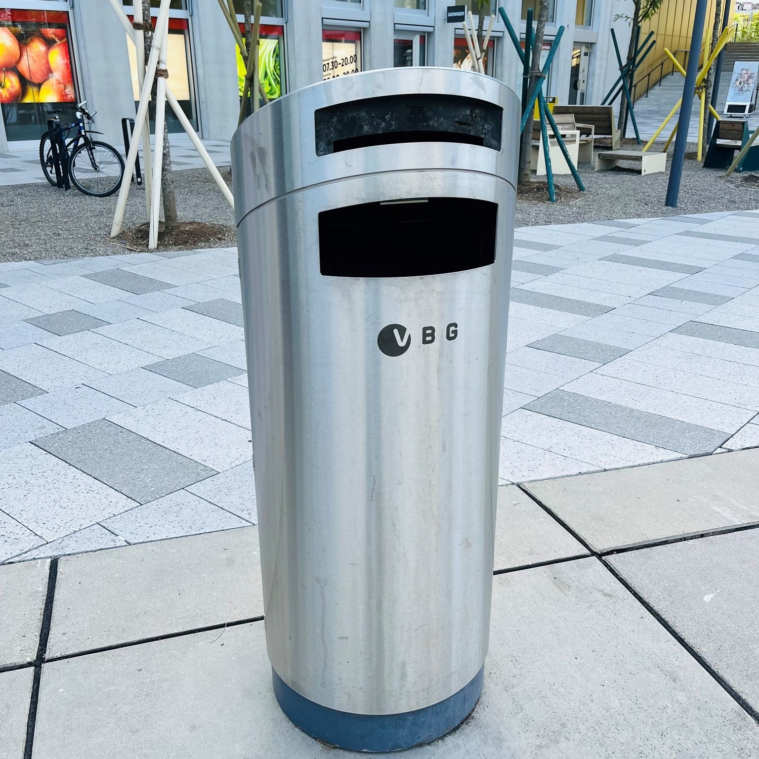 Public trash can - ANTA SWISS AG (Abfallhai) - steel / vandal-proof ...