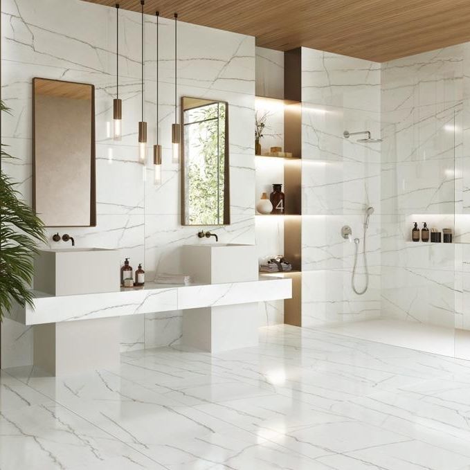 Porcelain stoneware tile - SANNINE - KTL Ceramica - polished / satin ...