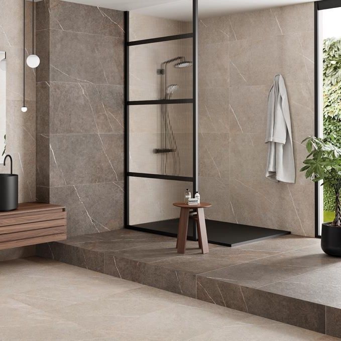 Porcelain stoneware tile - UDINE - KTL Ceramica - matte / indoor / bathroom
