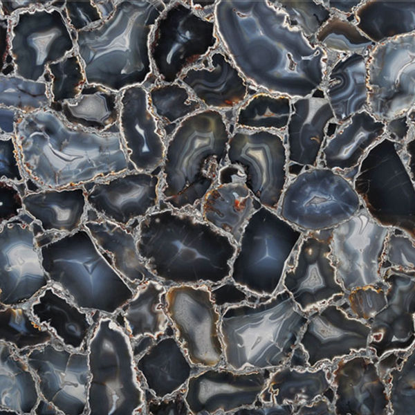 Quartz stone slab - AGATE GREY NATURAL - Fiorantina Stone - wall ...