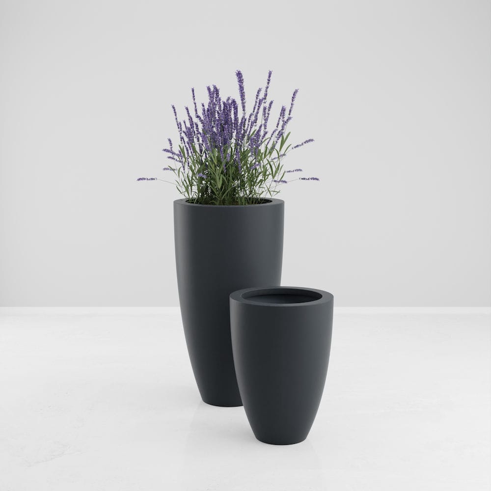 Polyester plant pot - BORA - ARTEPOT - fiberglass / resin / conical