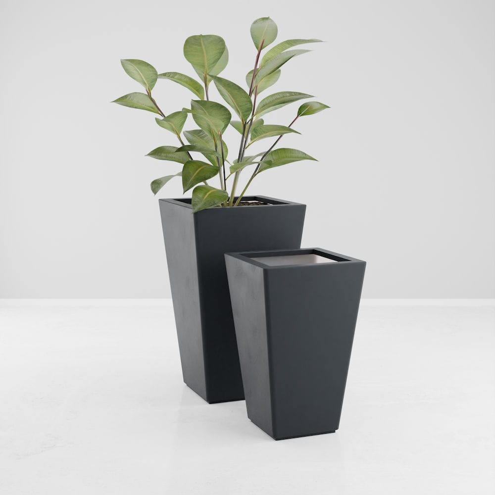Polyester plant pot - ARES - ARTEPOT - polystyrene / fiberglass / resin