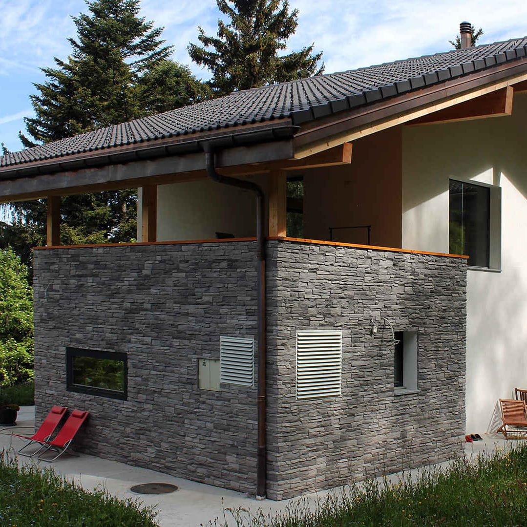 Stone wall cladding - VARNA - Thermostone - interior / exterior / glued
