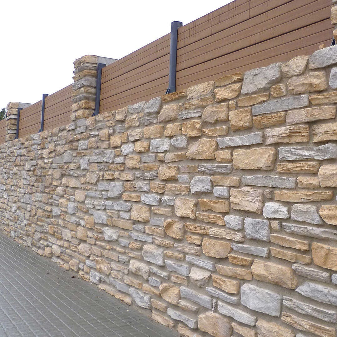 Stone wall cladding - TYROL - Thermostone - interior / exterior / glued