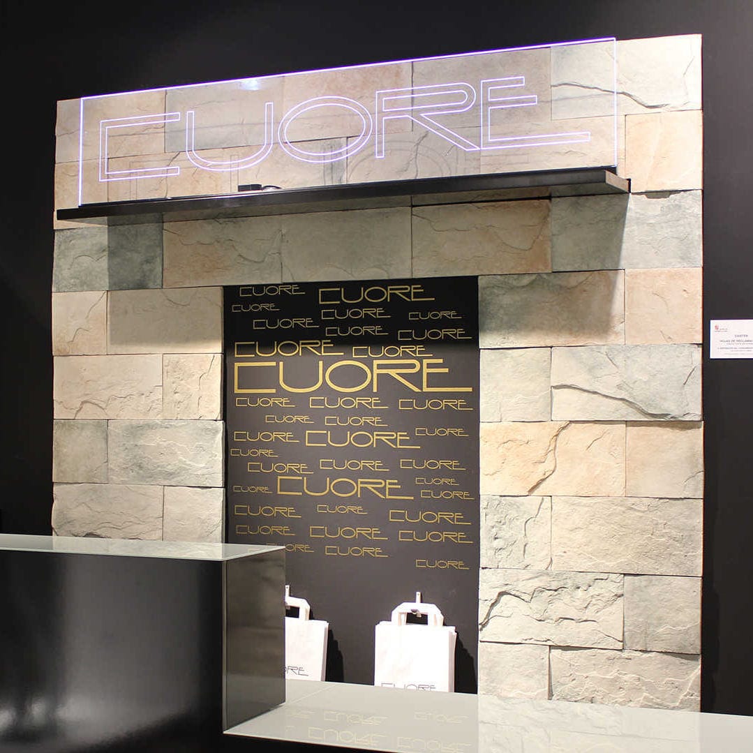 Stone wall cladding - TAYLOR - Thermostone - interior / exterior / glued