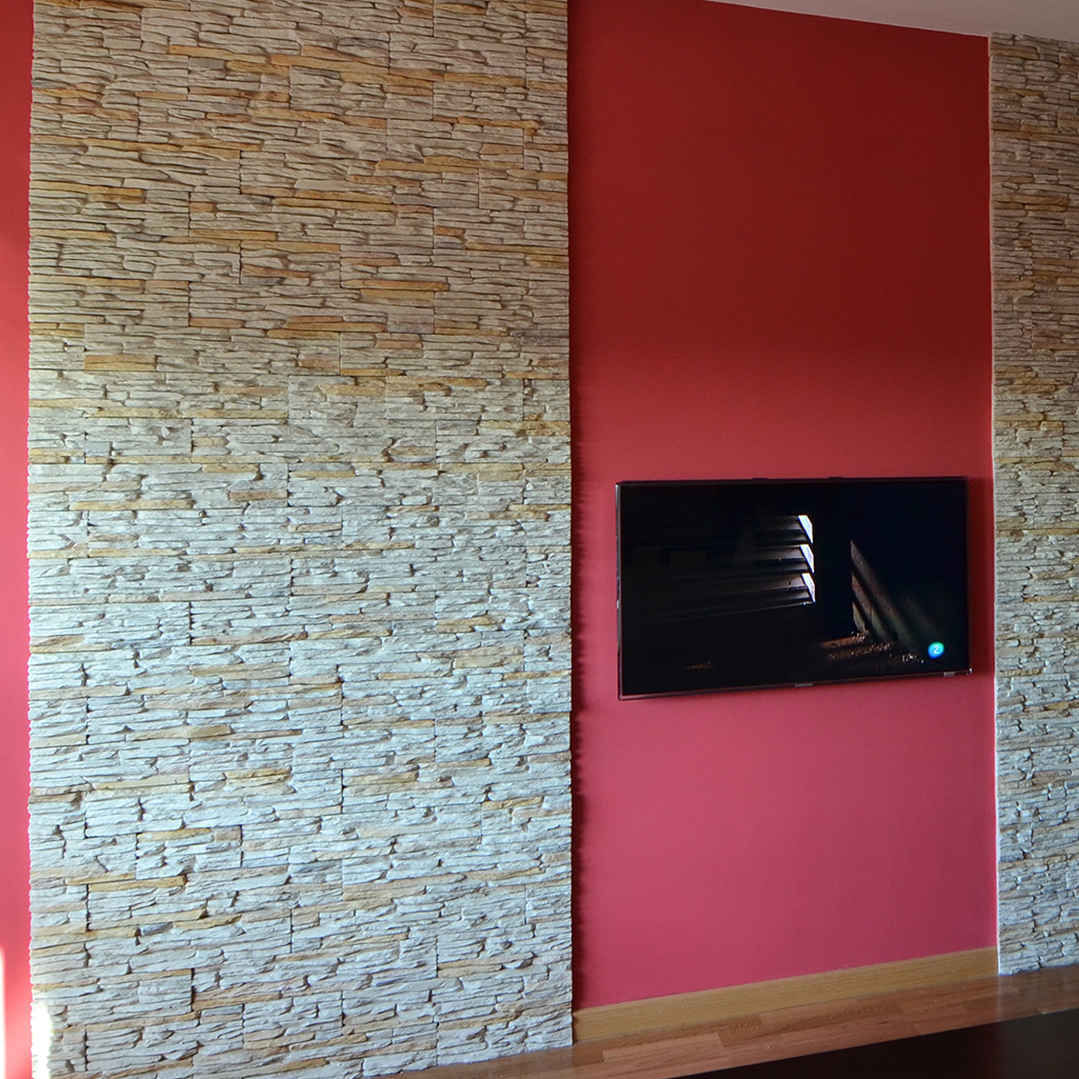 Stone wall cladding - SHILIN - Thermostone - indoor / exterior / glued