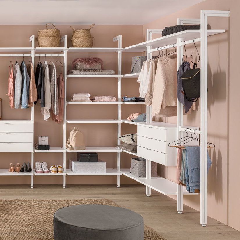 Modular walk-in wardrobe - LEEFT - SEED - not specified / aluminum / matte