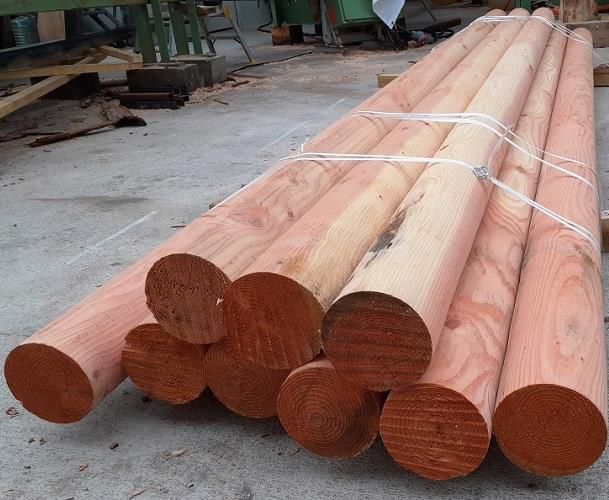 Wooden pillar - Woodspars - glulam / round / structural