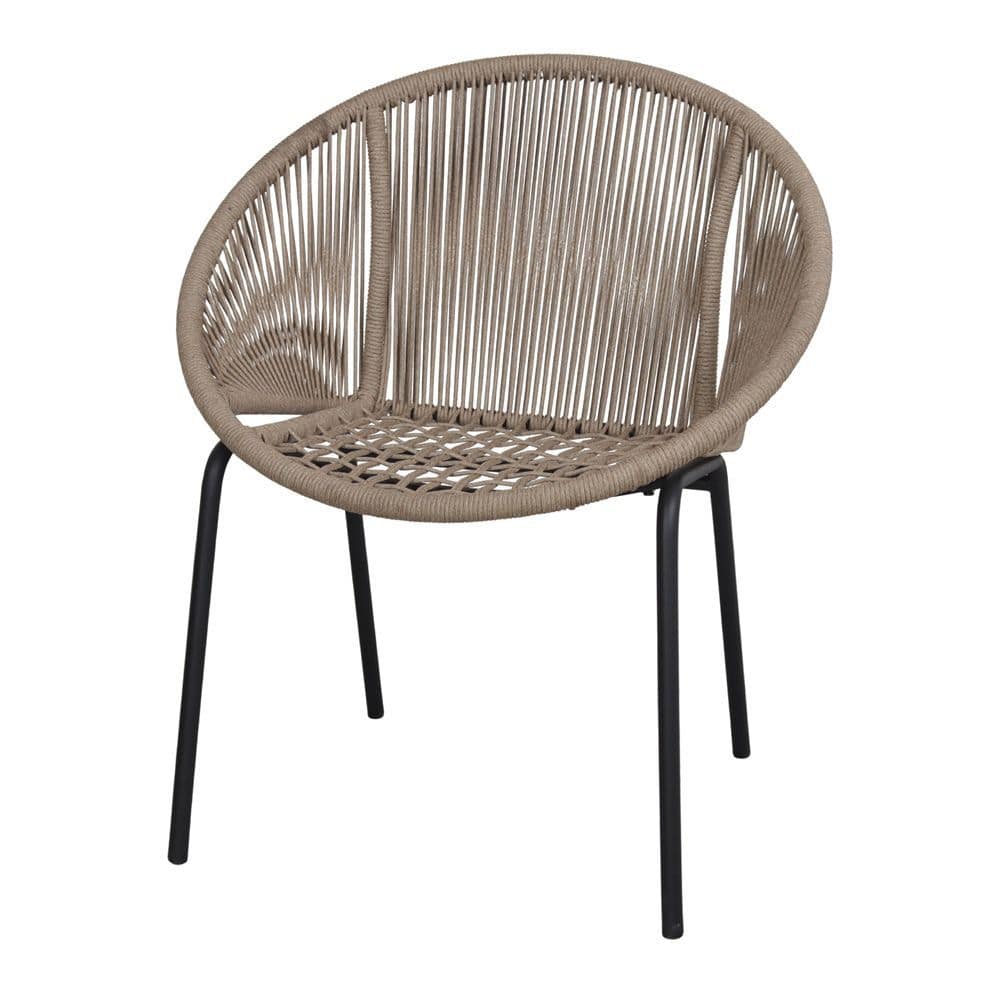 Scandinavian design chair - CAPRESE - MisterWils - indoor / metal / rope