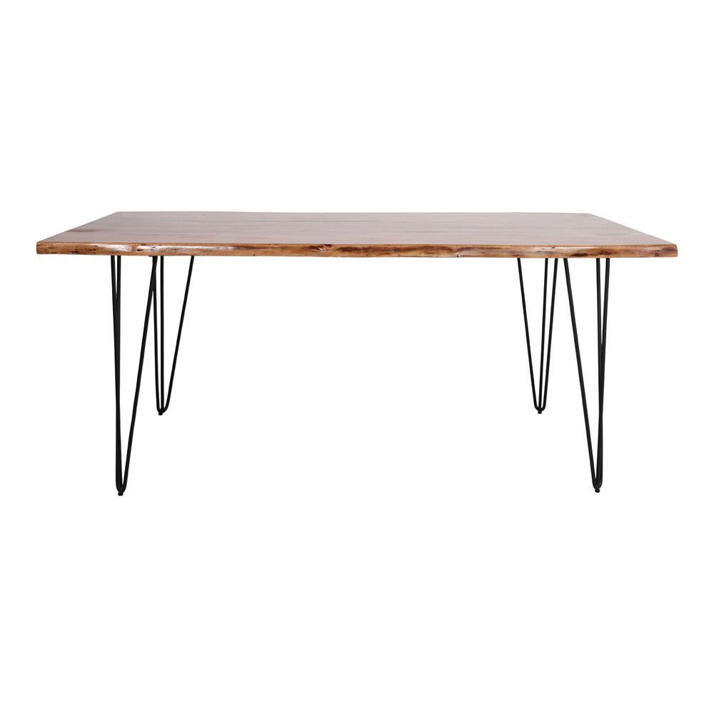 Contemporary dining table - BOMBAY - MisterWils - acacia / steel base ...