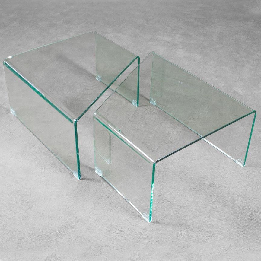 Contemporary coffee table - Mercury - Itamoby - curved glass / glass ...