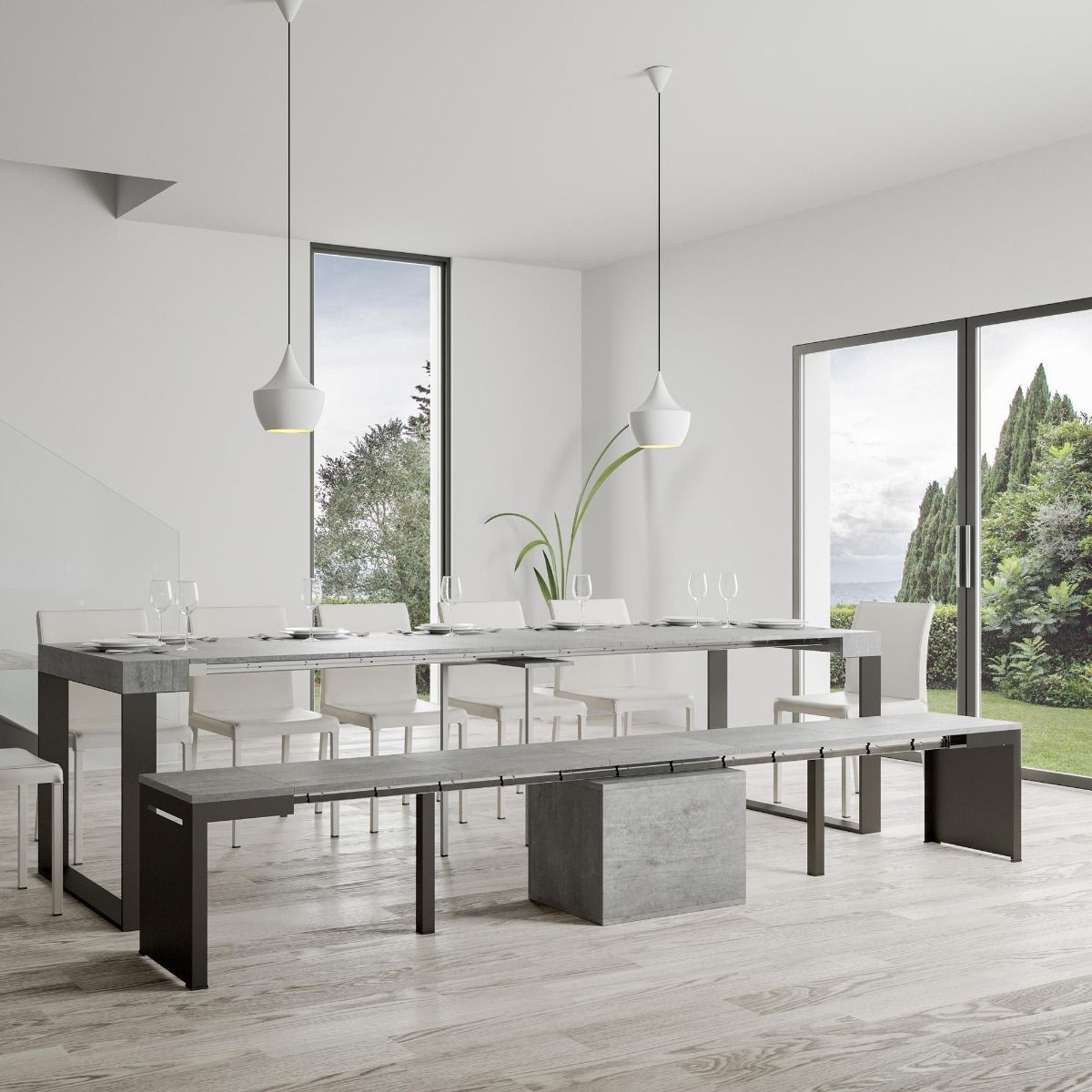 Contemporary bench - Walk - Itamoby - ash / walnut / natural oak