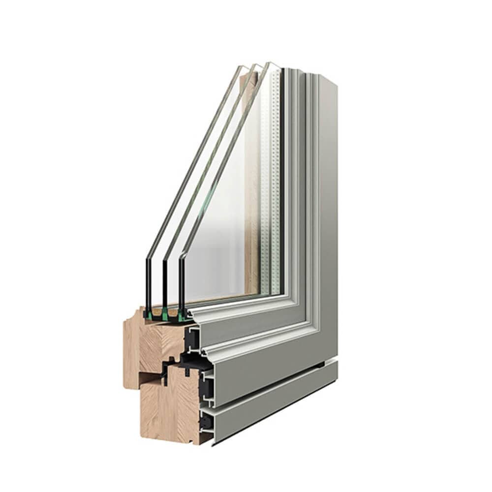 Wood-aluminum window - ROYAL - Caiframe - aluminum / glass / wooden