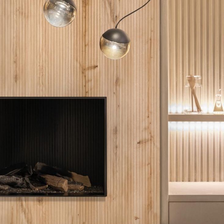 Interior wall covering - Canneto - BRUNO SRL - oak / walnut / textured