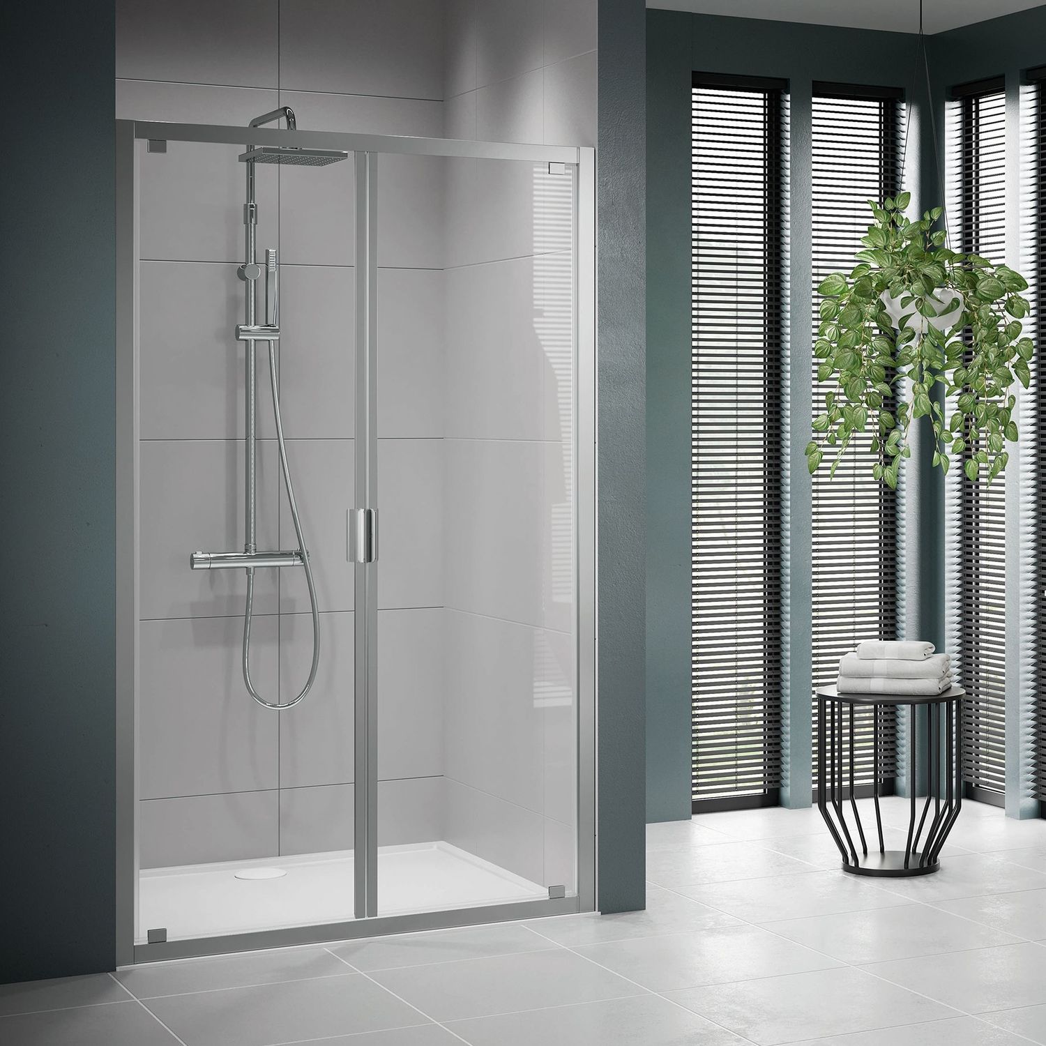 Swing shower screen - LUNES 2.0 B - NOVELLINI - rectangular / for ...